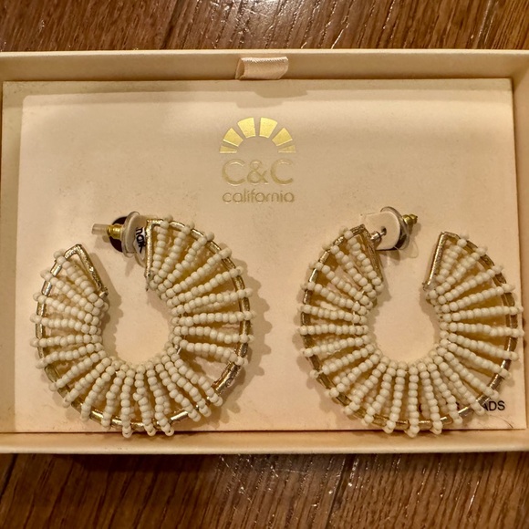 C&C California | Jewelry | Cc California Gold And Cream Spiral Earrings ...